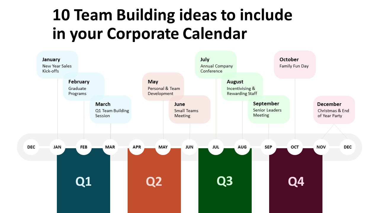 Team Building Calendar Checklist Be Challenged